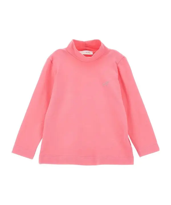 Monnalisa Logo-embellished High-neck Top