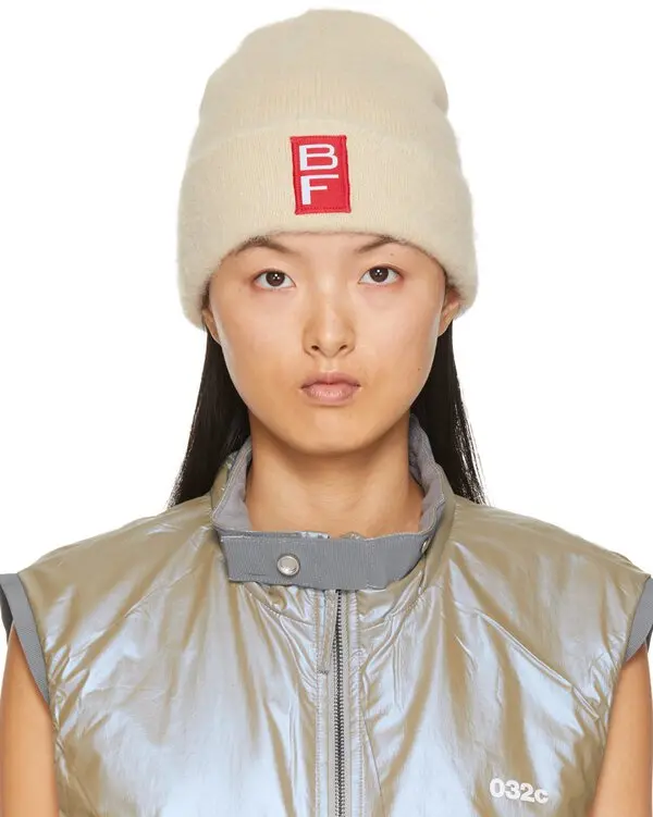 By Far Logo Patch Turn-up Brim Beanie