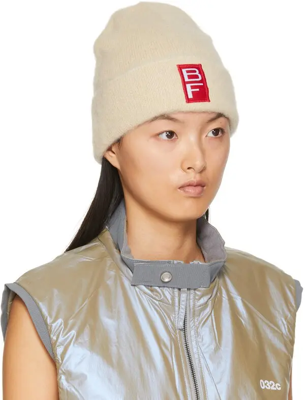 By Far Logo Patch Turn-up Brim Beanie