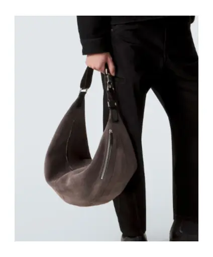 LEMAIRE Belted Suede Shoulder Bag