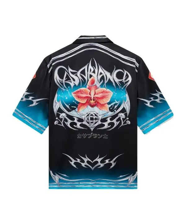 Casablanca Printed Short-sleeved Shirt - Black
