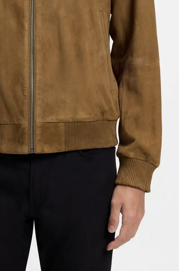 Hugo Boss Muller Suede Bomber Jacket