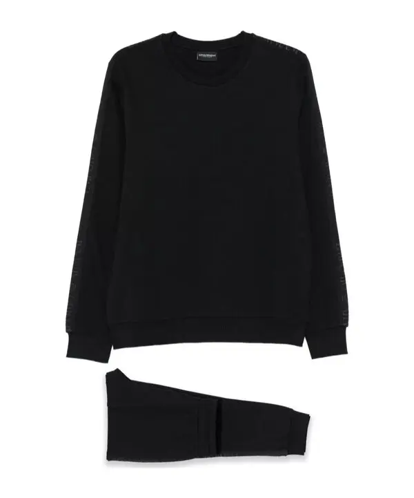 Emporio Armani Logo-tape Tracksuit - Black