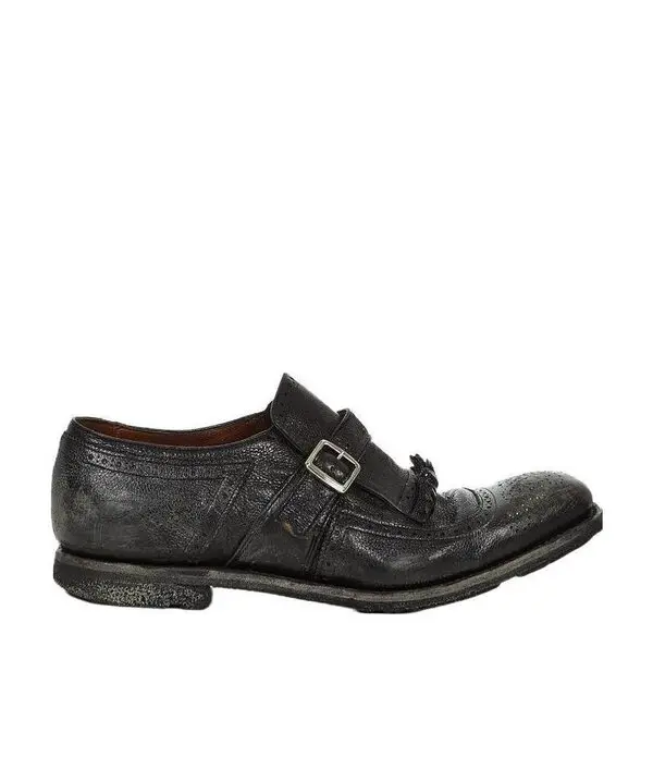 Church's Fringed Strap Loafers - Black
