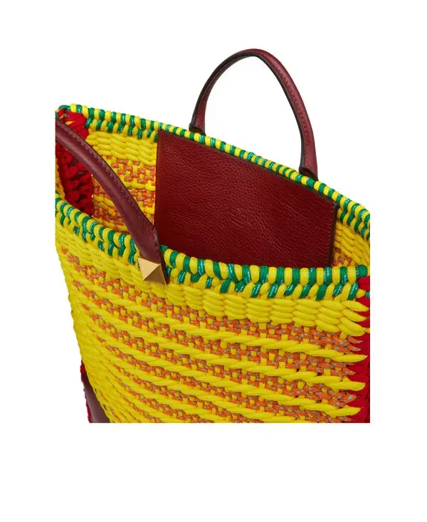 Valentino Garavani Rockstud Crochet Tote Bag