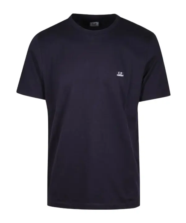 C.P. COMPANY Logo Embroidered T-shirt - Black
