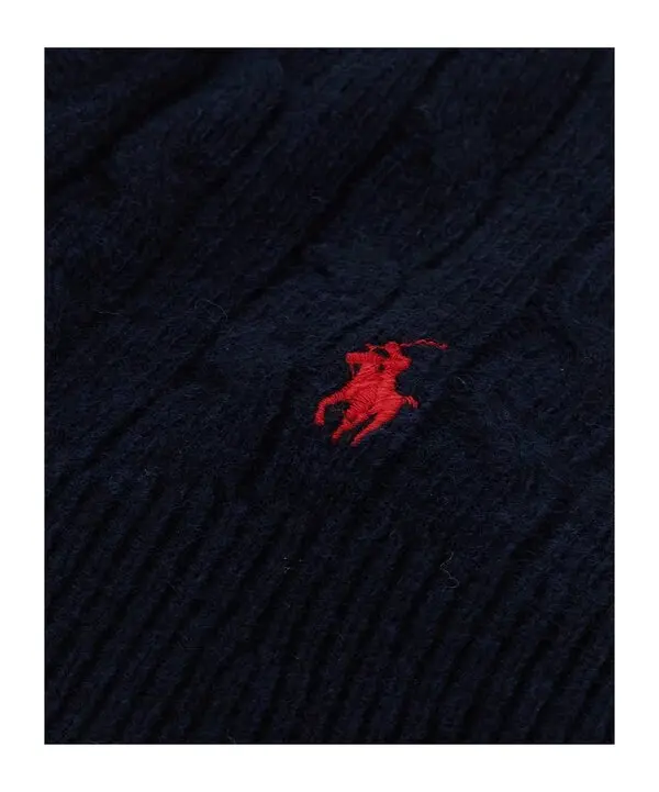 Polo Ralph Lauren Logo Embroidered Knitted Drawstring Hat