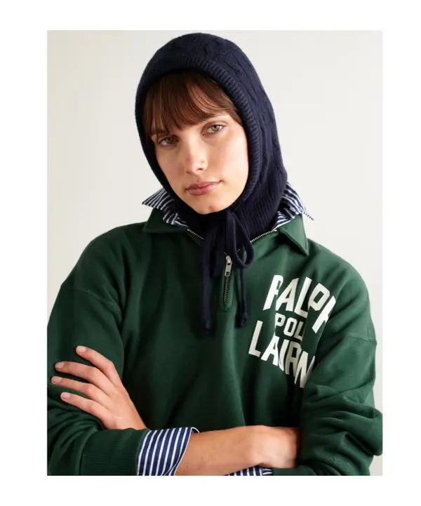 Polo Ralph Lauren Logo Embroidered Knitted Drawstring Hat