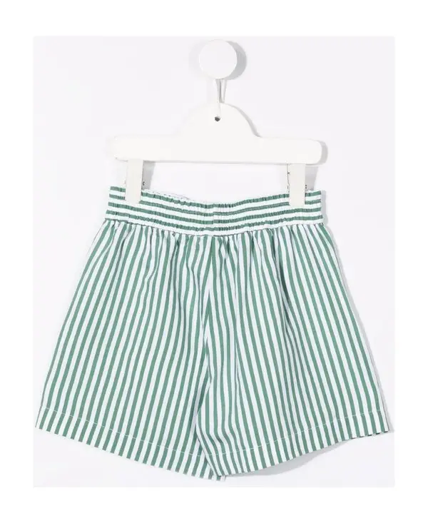 Monnalisa High-waist Striped Fitted Shorts