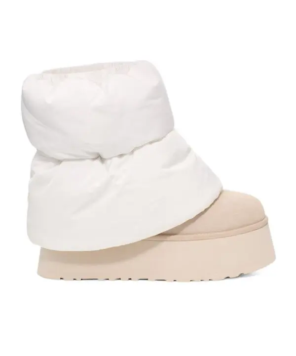 UGG Classic Mini Dipper Puffer Boots - White/ceramic Color