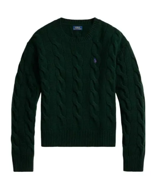 Polo Ralph Lauren Logo Embroidered Cable-knitted Jumper