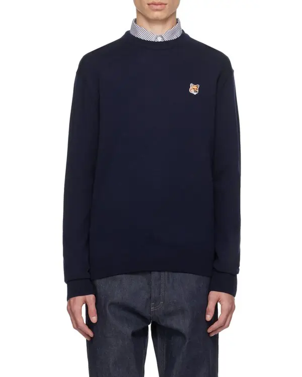 Maison Kitsuné Fox Head Patch Long-sleeved Jumper