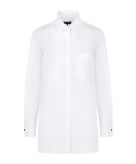 Giorgio Armani Long-sleeve Cotton Shirt - White