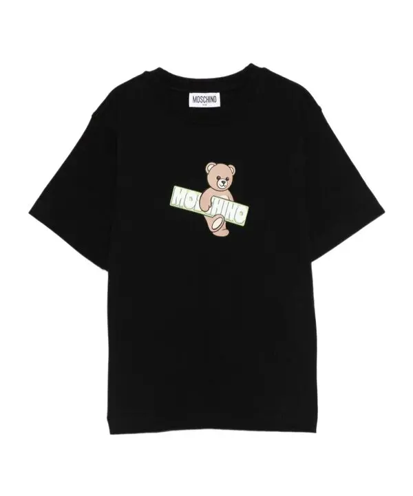 Moschino Teddy-graphic T-shirt - Black