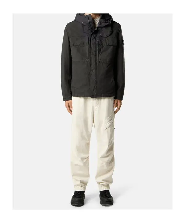 Stone Island Logo Patch Hooded Jacket