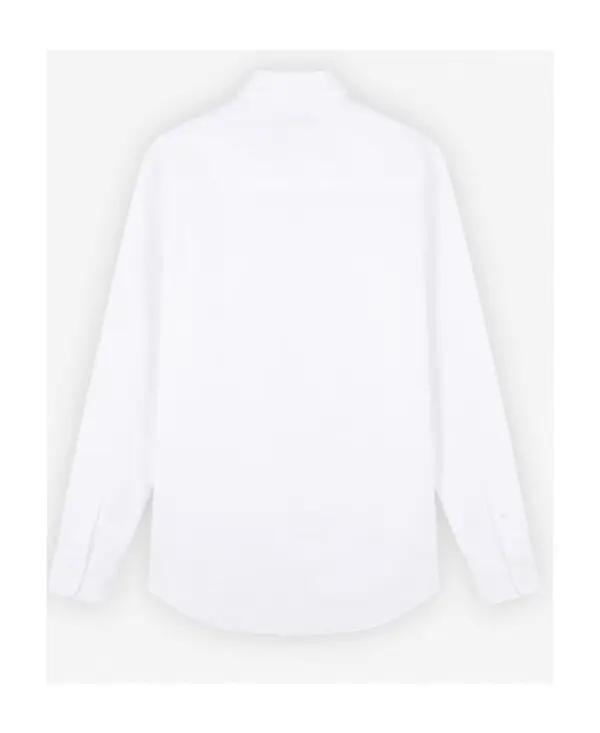 Maison Kitsuné Fox Patch Curved Hem Shirt