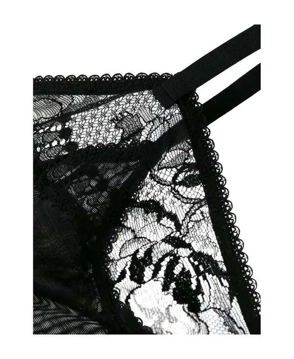La Perla Floral Embroidered Tulle Suspender Underwear