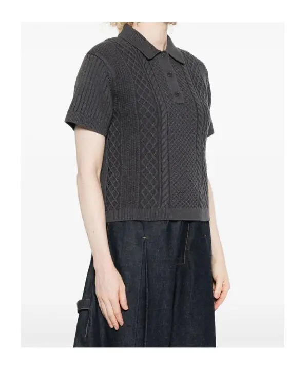 J.W.ANDERSON Cable-knit Polo-neck Polo Top