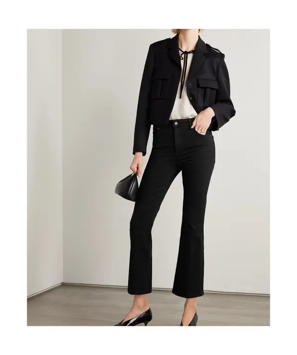 FRAME Reboot Crop Stretch High-rise Bootcut Jeans