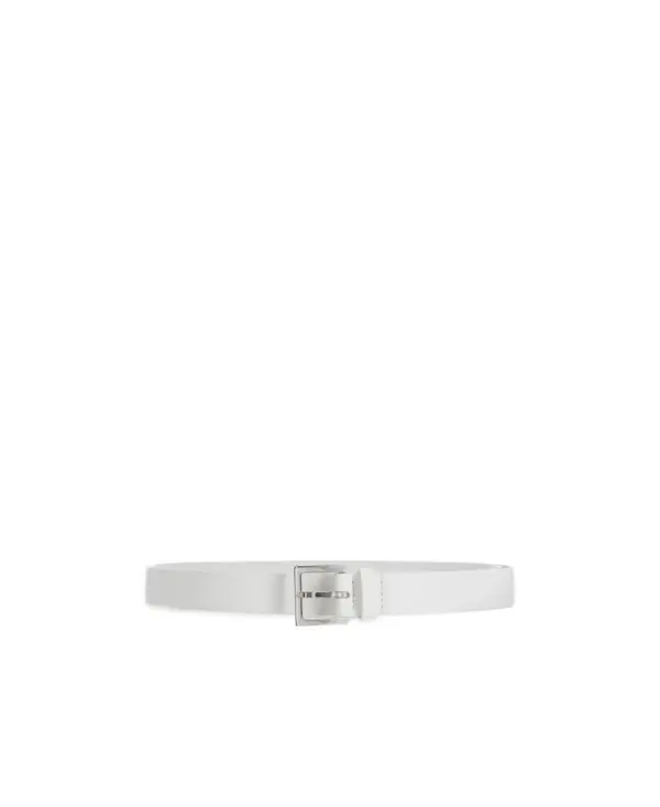 Orciani Logo Buckle Belt - White