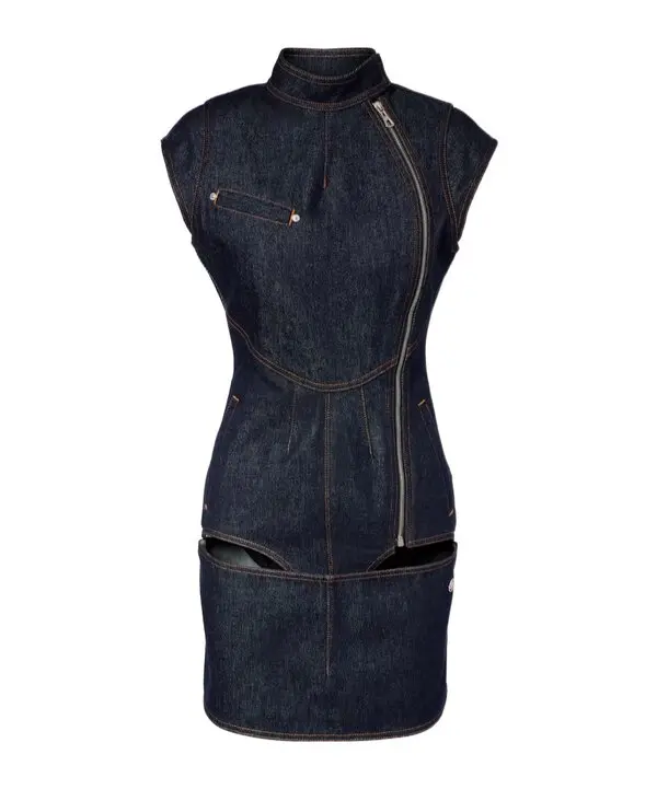 JEAN PAUL GAULTIER Denim Mini Dress - Black