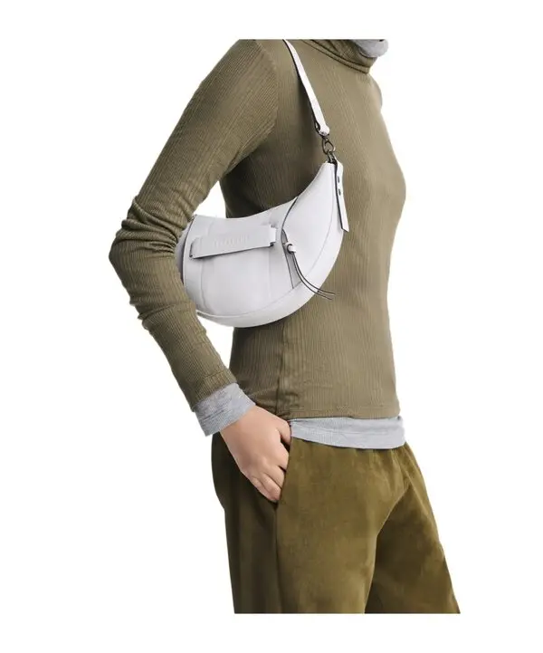 Longchamp Crescent-shaped Leather Shoulder Bag
