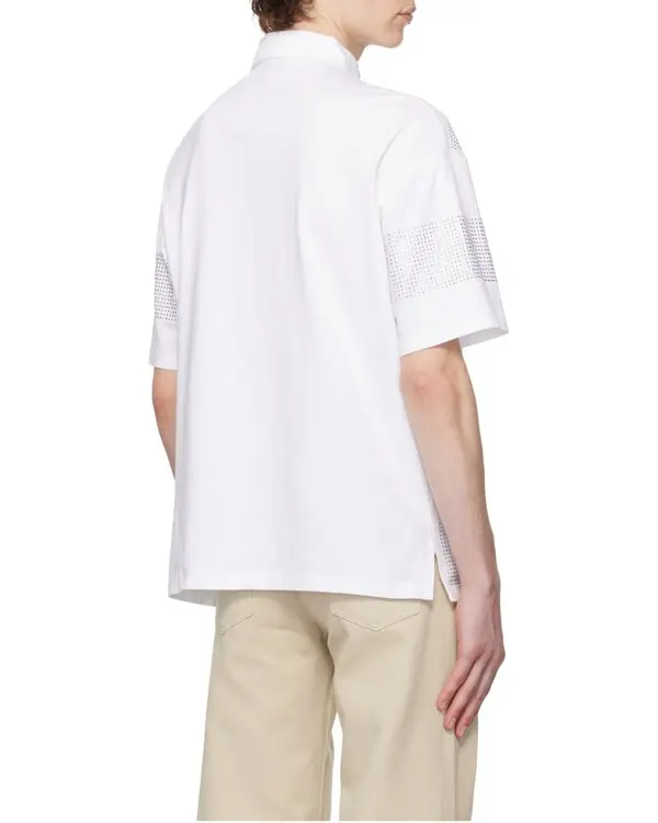 Coperni Crystal-striped Polo Shirt