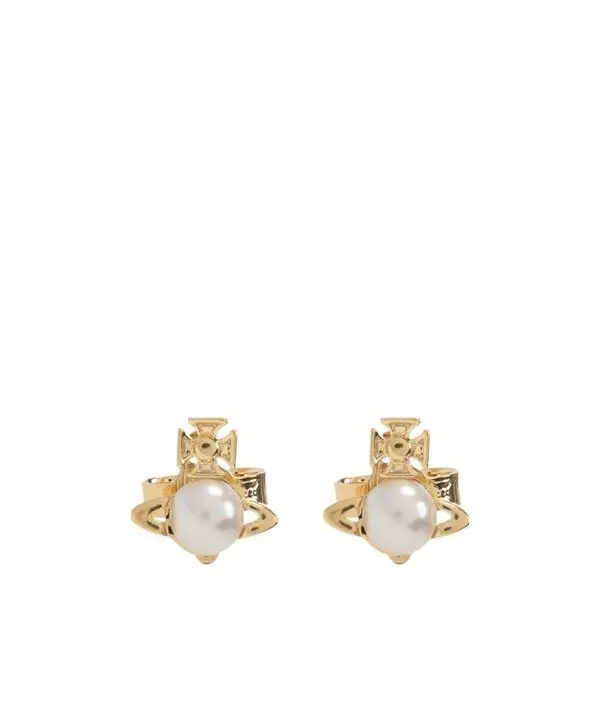 VIVIENNE WESTWOOD Orb Pearl Stud Earrings