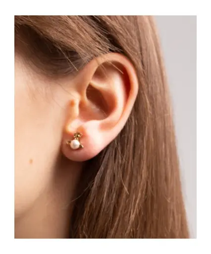 VIVIENNE WESTWOOD Orb Pearl Stud Earrings