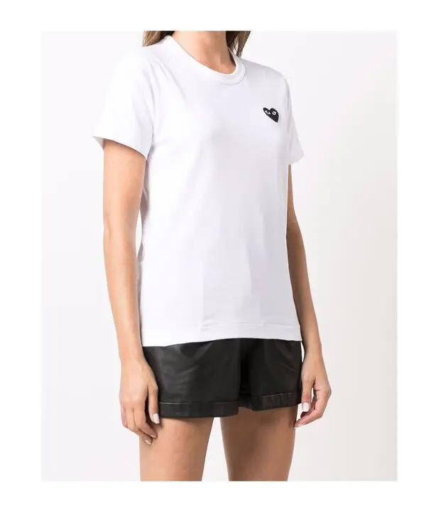 Comme Des Garçons T-shirt Heart Motif Cotton Tee