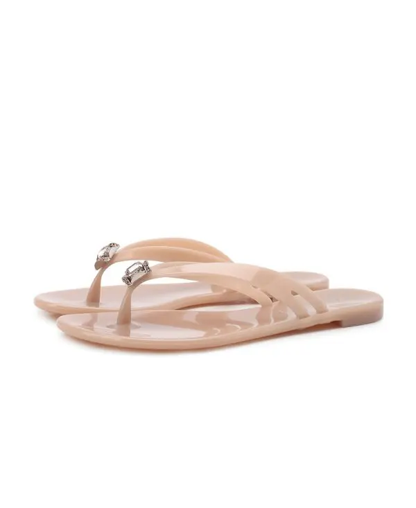 Casadei Crystal-embellished Flip Flops