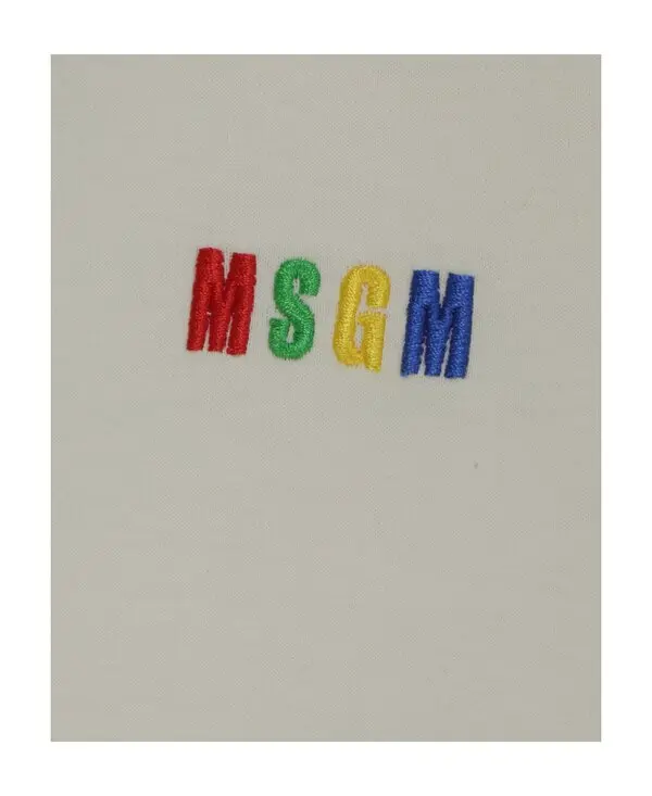 MSGM Logo Embroidered Crewneck T-shirt