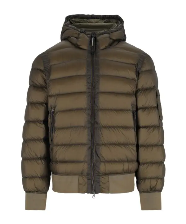 C.P. COMPANY Quilted Hooded Jacket - Brown