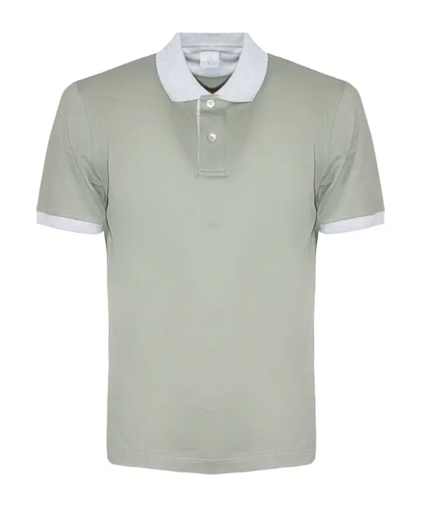 Eleventy Contrast-collar Polo Shirt