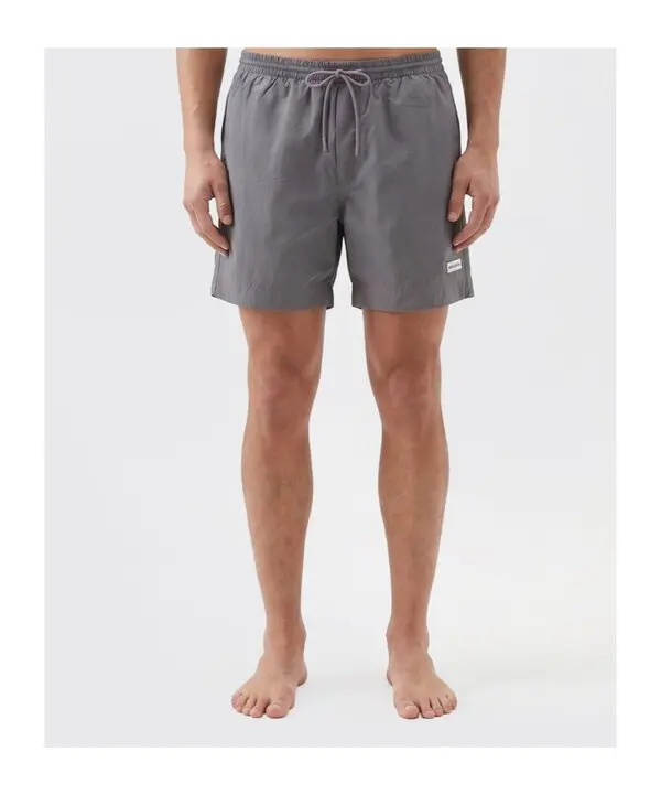 Woolrich Logo Patch Solid Swim Shorts
