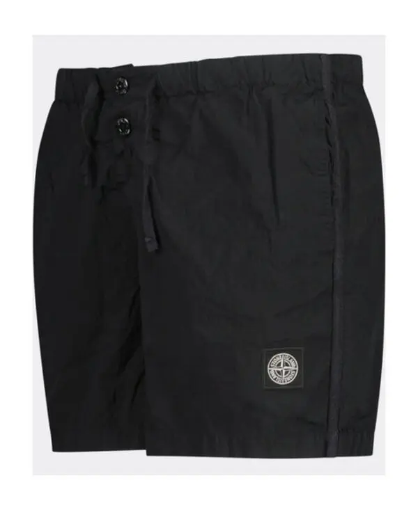 Stone Island Belted Shorts - Black