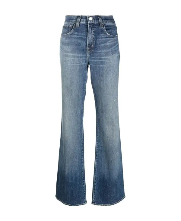 NILI LOTAN Faded Bootcut Jeans