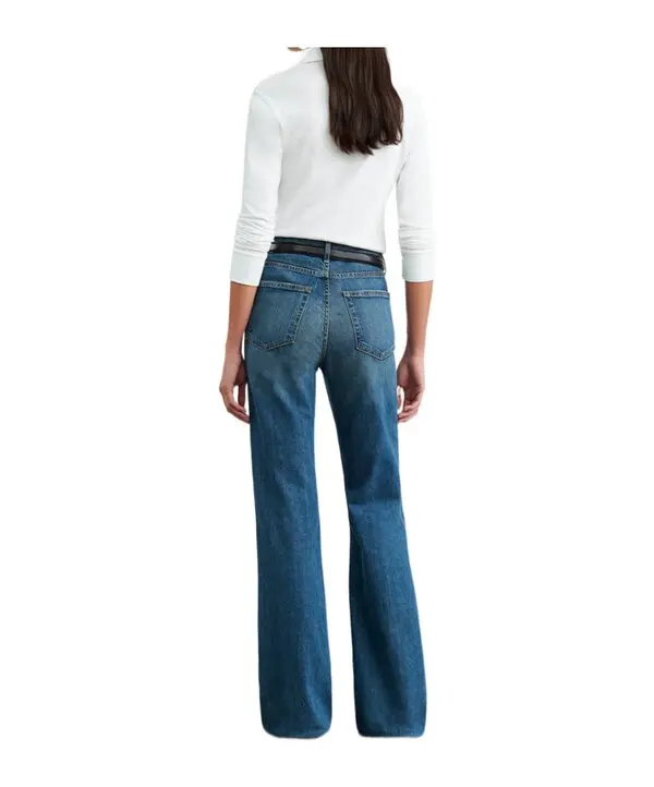 NILI LOTAN Faded Bootcut Jeans