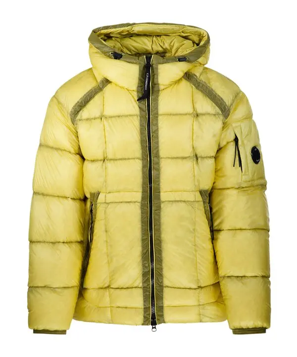 C.P. COMPANY Quilted Hooded Jacket - Yellow