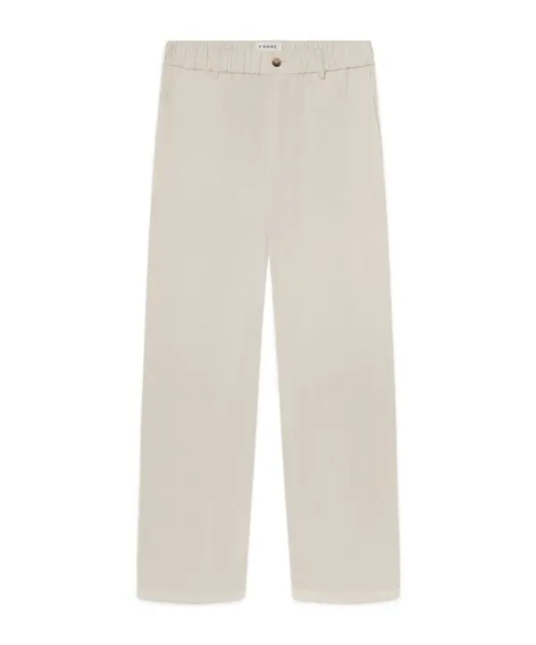 FRAME Elastic Waist Casual Pants - Light Beige