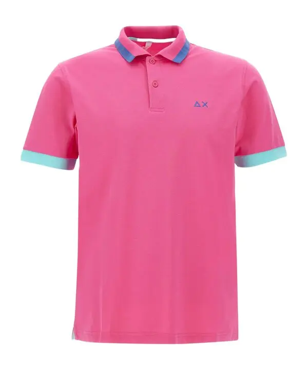 SUN 68 Logo Embroidered T-shirt - Pink