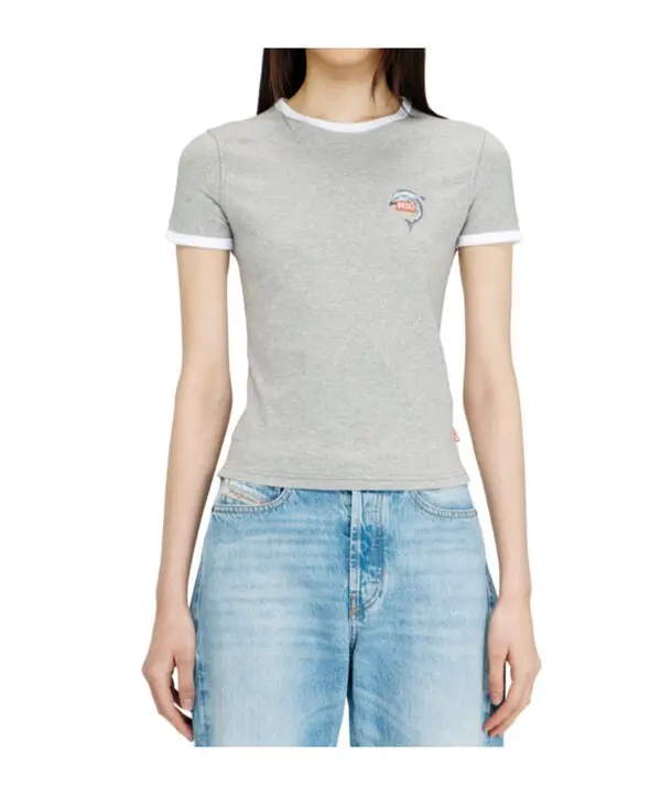 DIESEL® Uncuties" Dolphin Graphic Ringer T-shirt