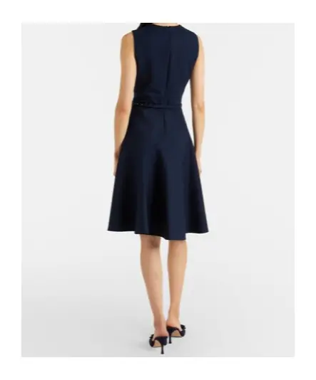 Oscar De La Renta Belted Wool-blend Midi Dress