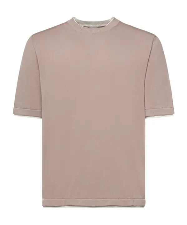 Eleventy Crew Neck Short Sleeve T-shirt - Nude