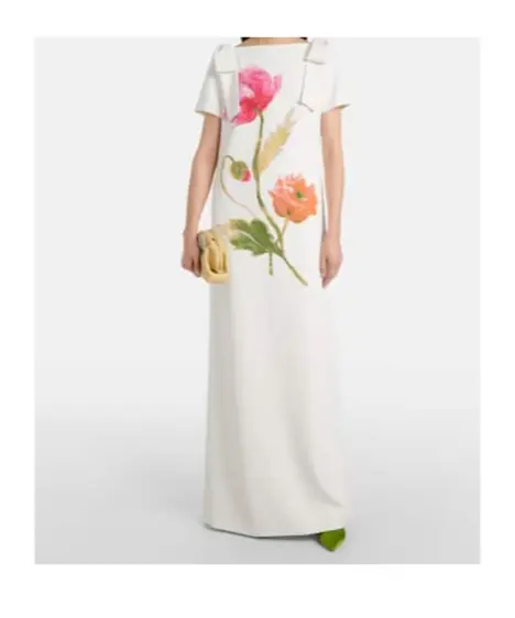 Carolina Herrera Bow Detail Floral Gown