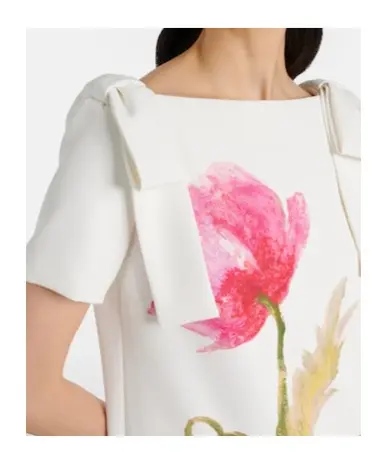 Carolina Herrera Bow Detail Floral Gown