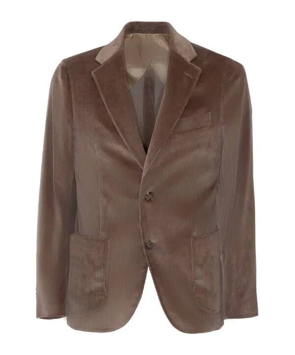 LARDINI Corduroy Single-breasted Blazer