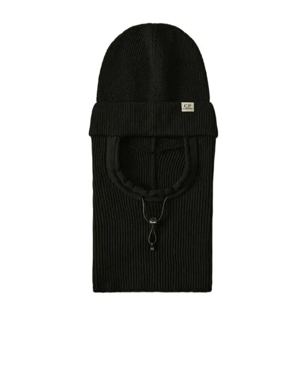 C.P. COMPANY Ribbed Logo Balaclava Hat