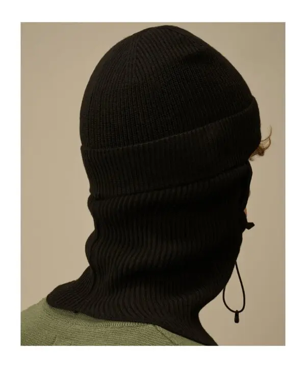 C.P. COMPANY Ribbed Logo Balaclava Hat