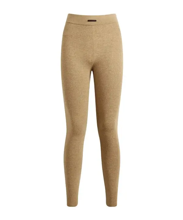 Fear Of God Essentials Ribbed-knit Trousers - Brown